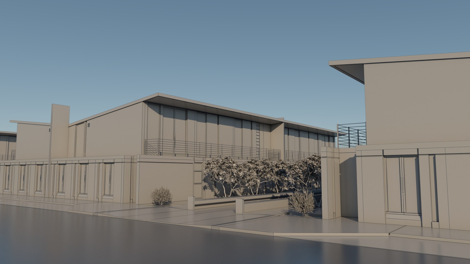 3D Model Modern Residential Compound - TurboSquid 1711530