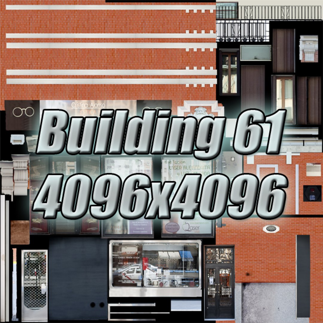 3d model european city block 03