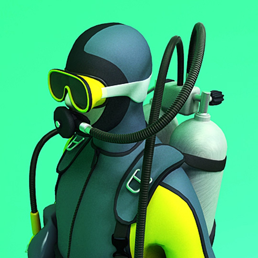 Scuba Diver 3d Model