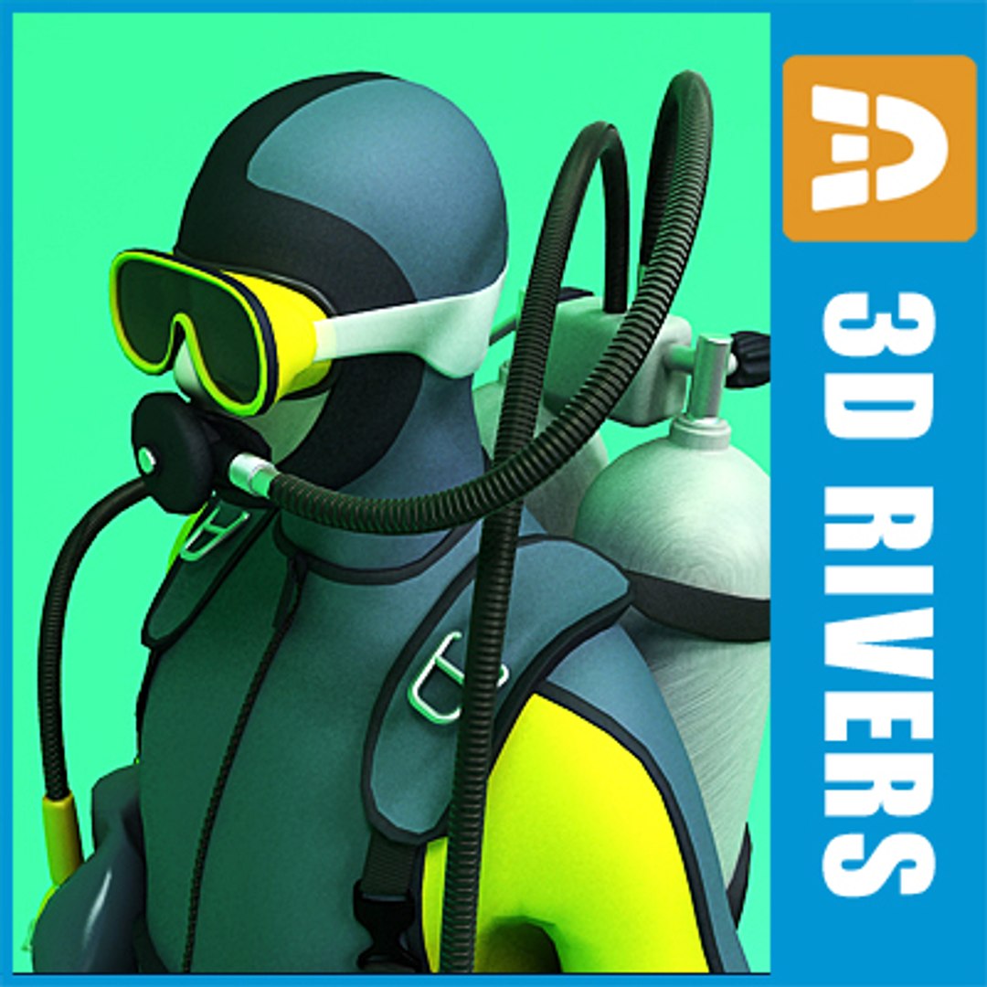 Scuba Diver 3d Model