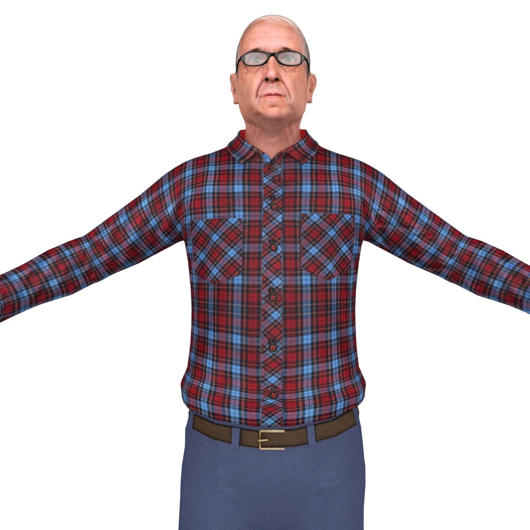 3D Old Man Model - TurboSquid 1281455