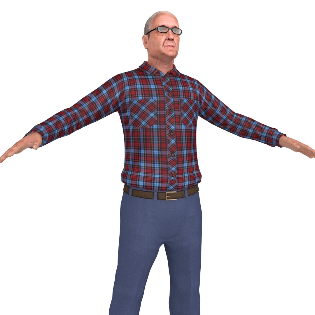 3D Old Man Model - TurboSquid 1281455