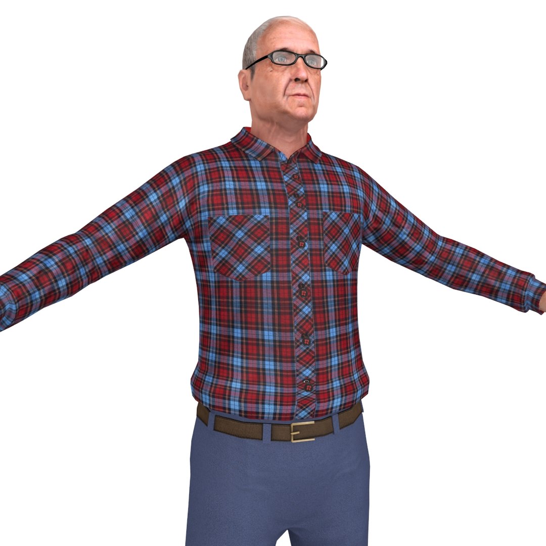 3D Old Man Model - TurboSquid 1281455