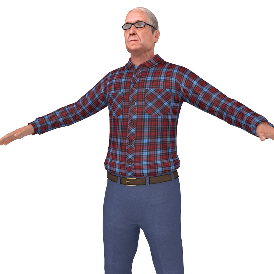 3D Old Man Model - TurboSquid 1281455