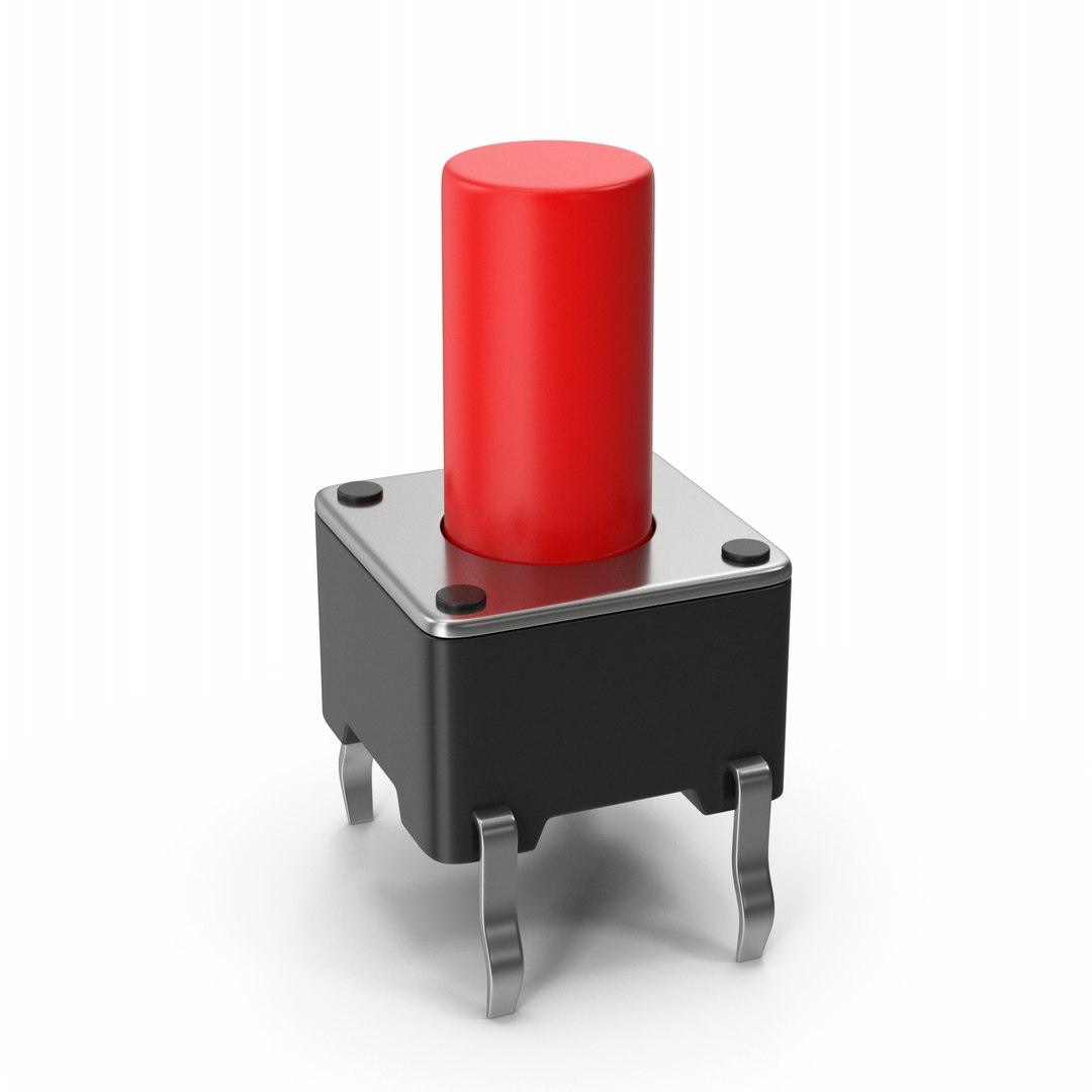 Red Tactile Switch 3D Model - TurboSquid 2012010
