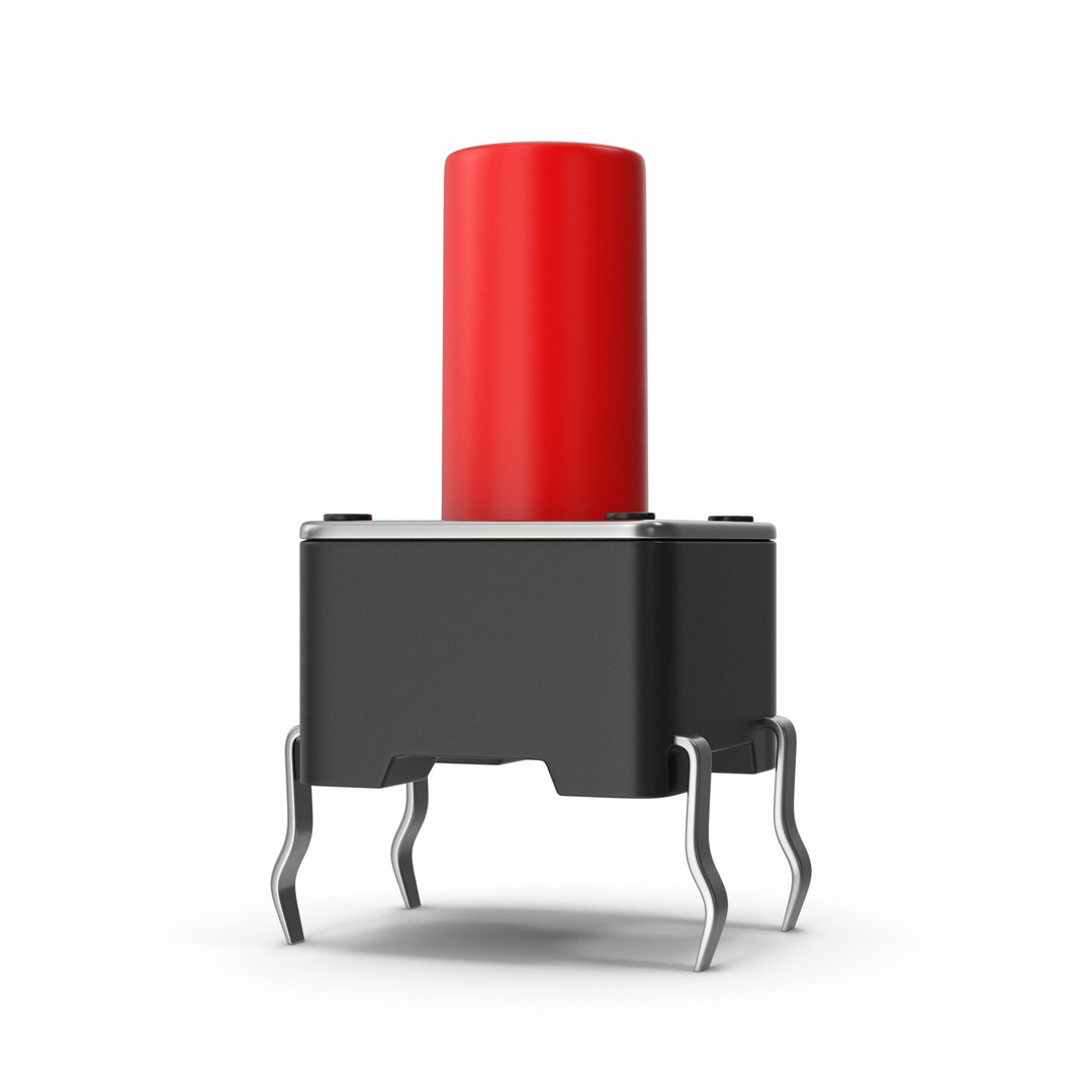 Red Tactile Switch 3D Model - TurboSquid 2012010