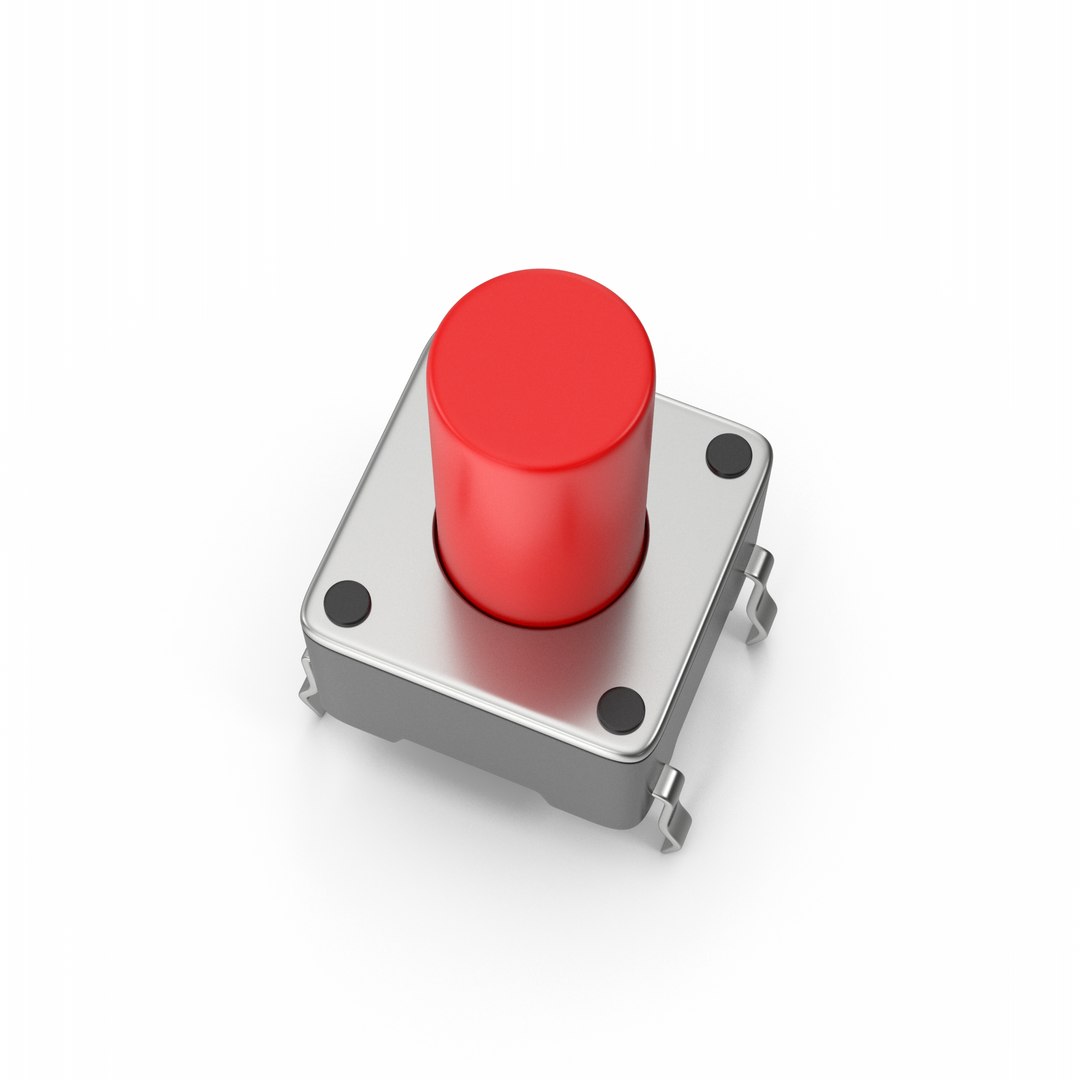 Red Tactile Switch 3D Model - TurboSquid 2012010