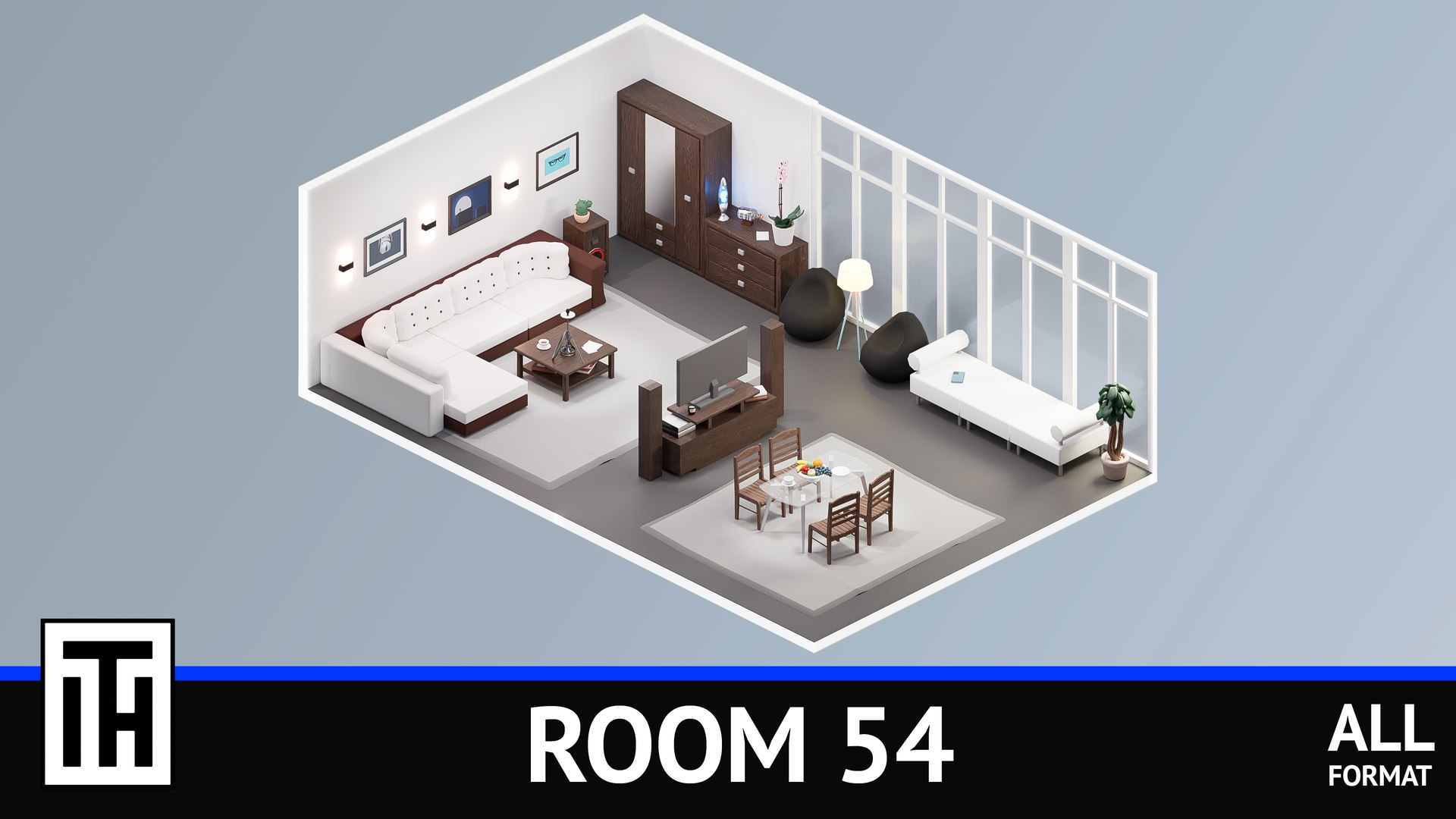 Room 54 3D Model - TurboSquid 2152172