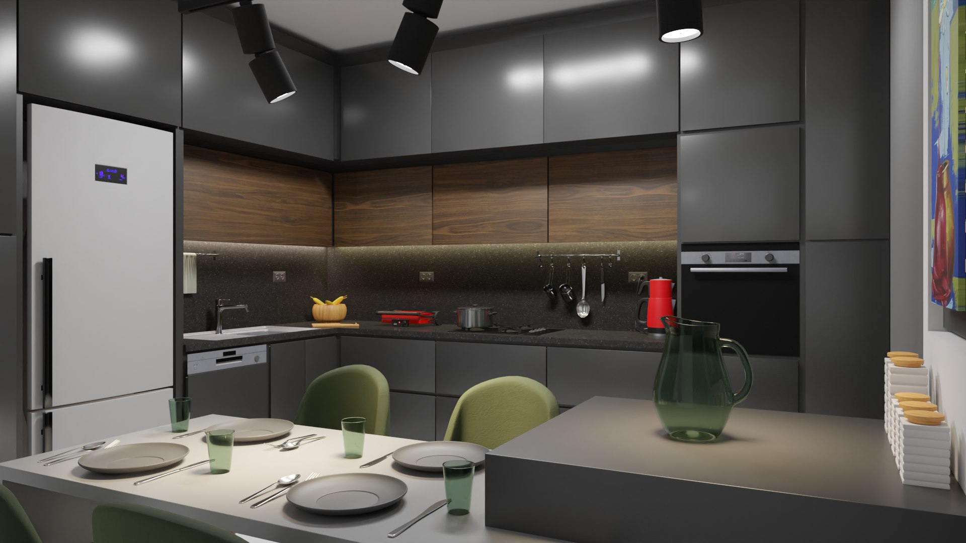 3D Kitchen Scene Collection Model - TurboSquid 2237381