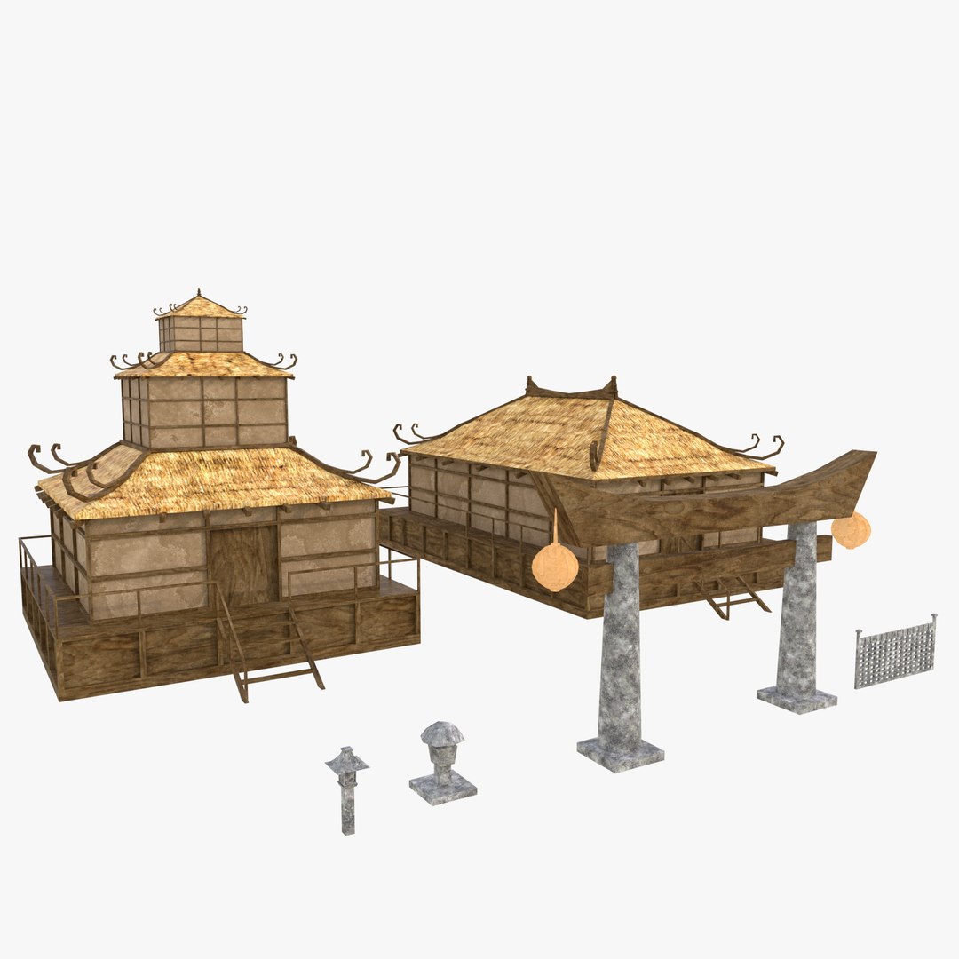 Asian House 3D Model - TurboSquid 1900185