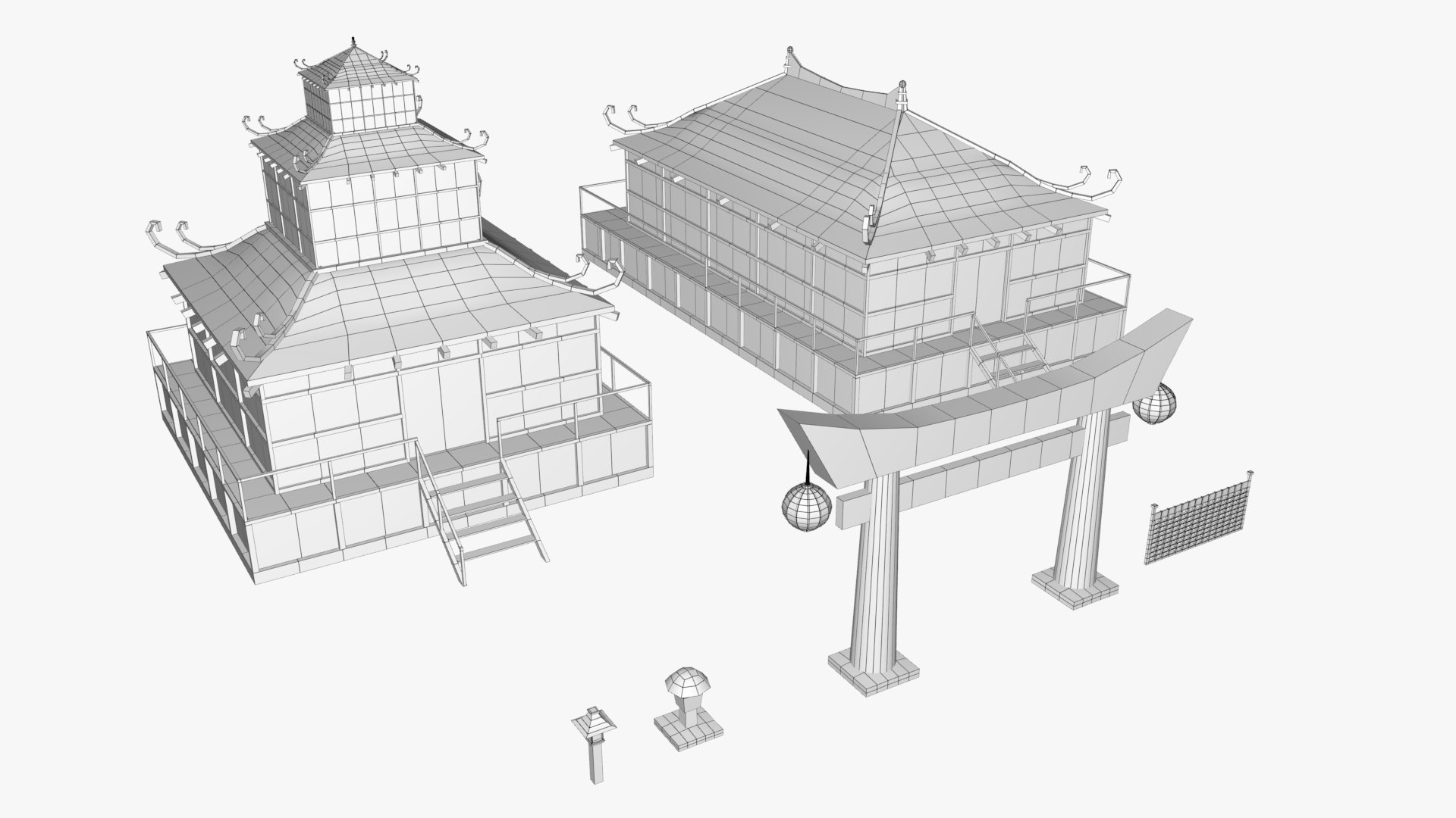 Asian House 3D Model - TurboSquid 1900185