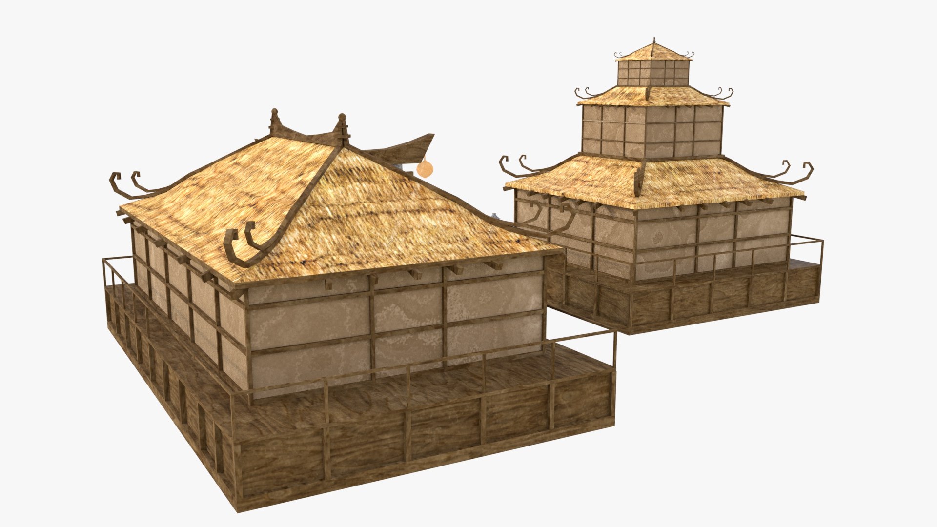 Asian House 3D Model - TurboSquid 1900185