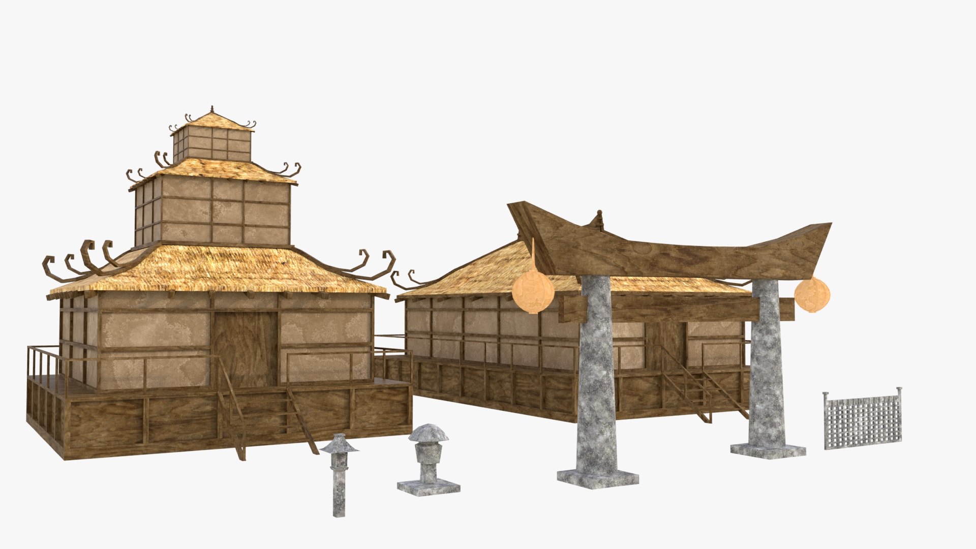 Asian House 3D Model - TurboSquid 1900185