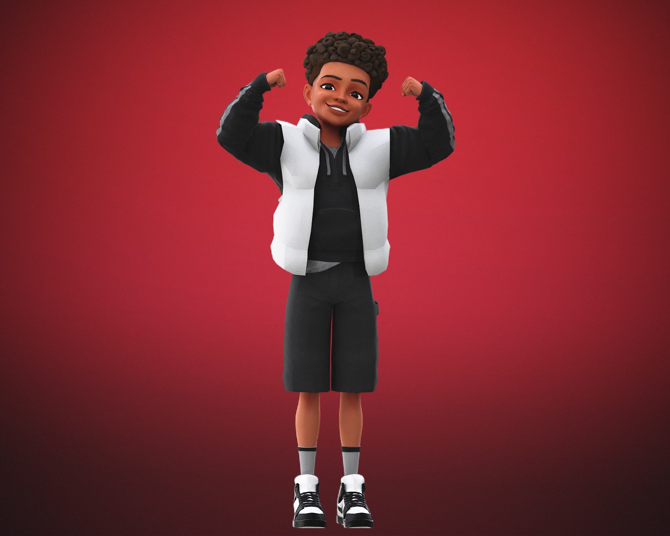 3D Cartoon Game Black Boy Character Rigged Model - TurboSquid 2194998
