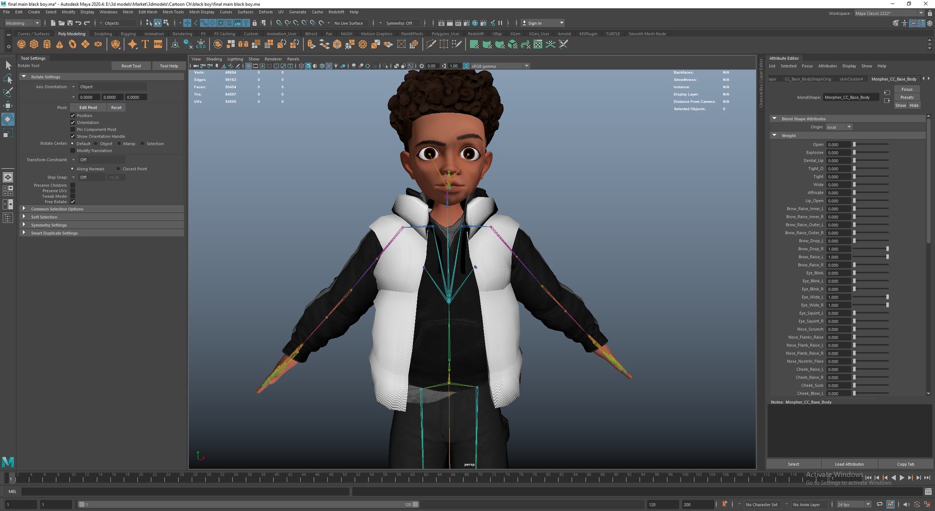 3D Cartoon Game Black Boy Character Rigged Model - TurboSquid 2194998