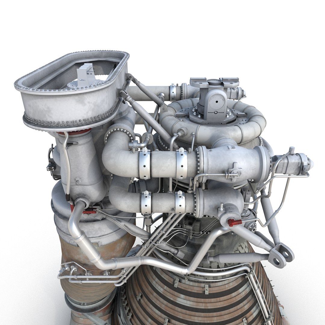 F-1 Rocket Engine 2 3d 3ds