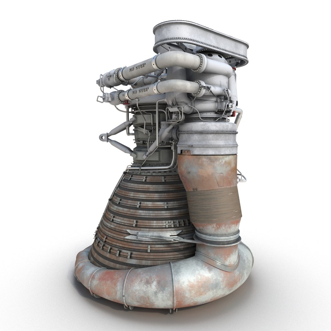F-1 Rocket Engine 2 3d 3ds