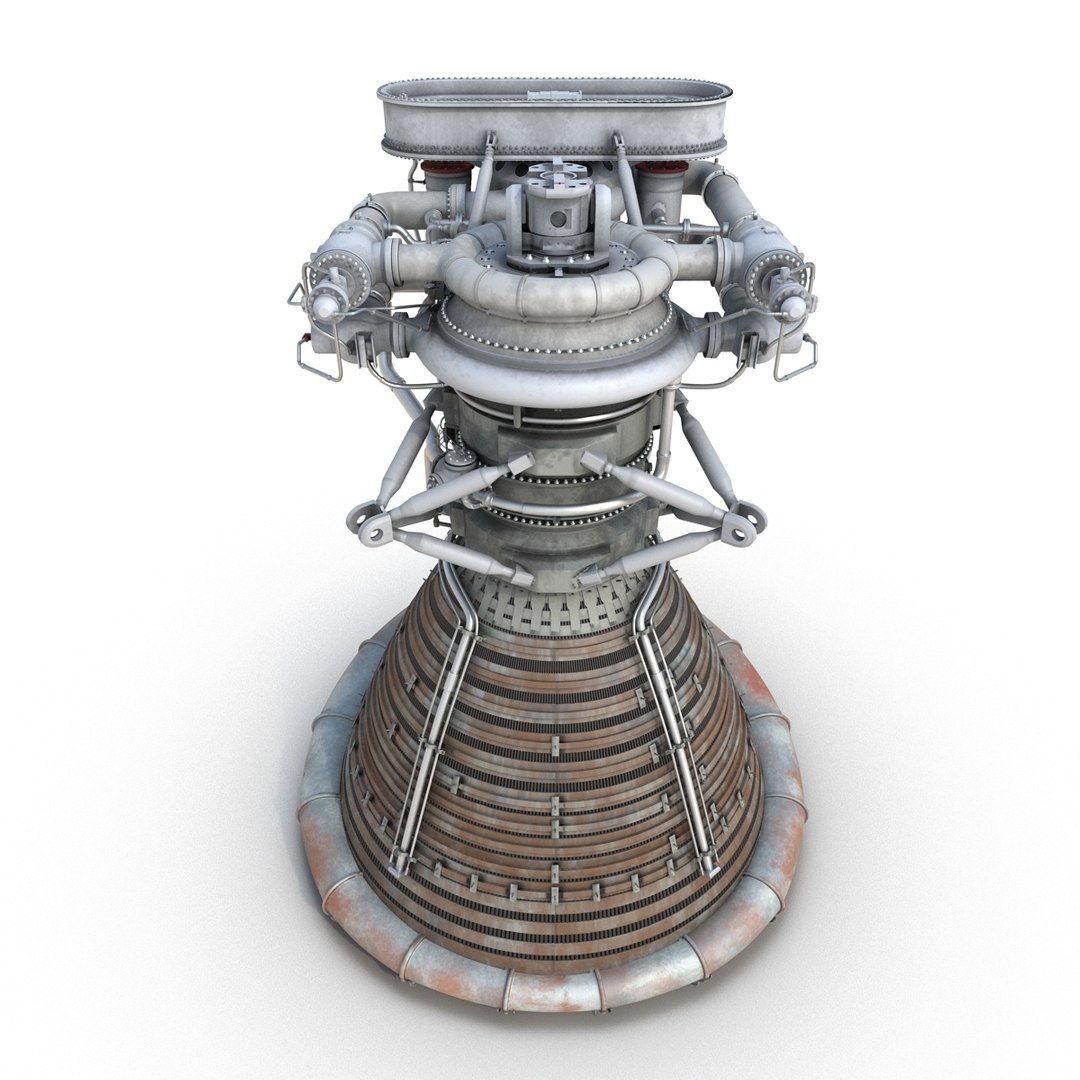 F-1 Rocket Engine 2 3d 3ds