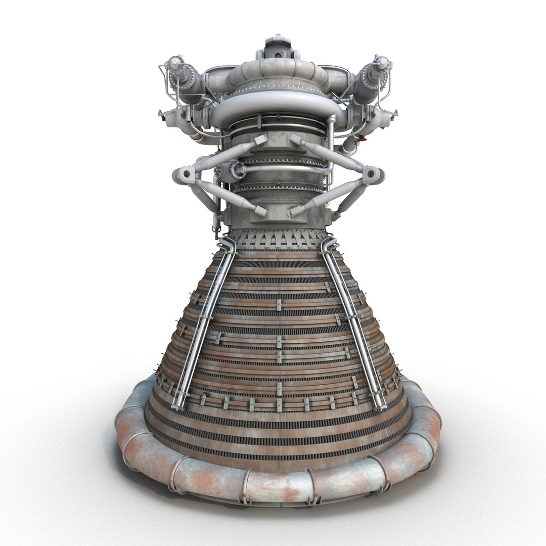 F-1 Rocket Engine 2 3d 3ds