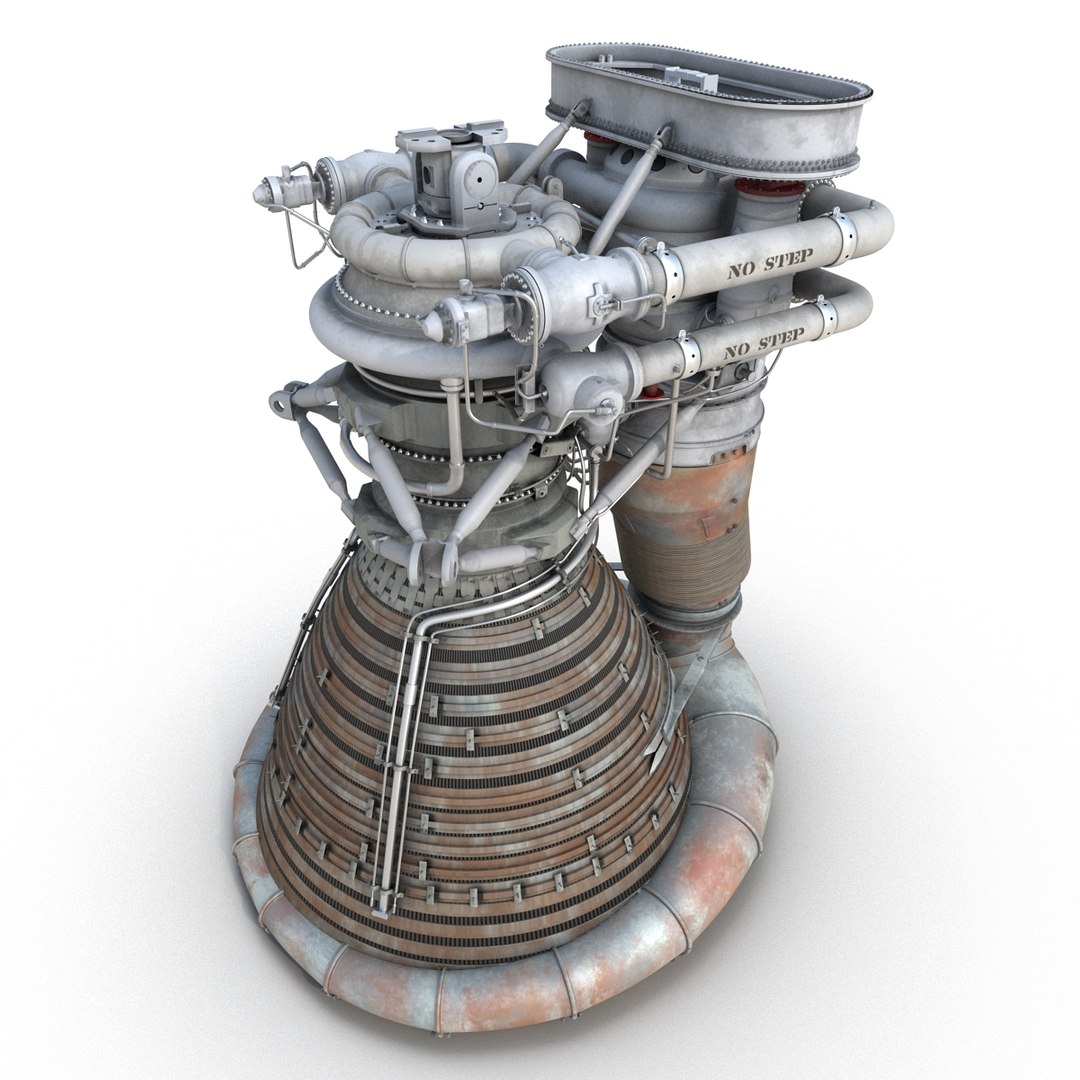 F-1 Rocket Engine 2 3d 3ds