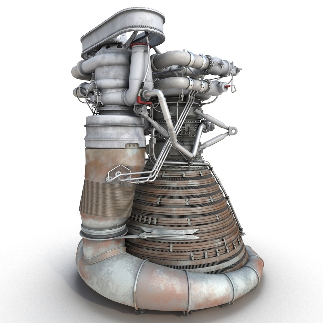 F-1 Rocket Engine 2 3d 3ds