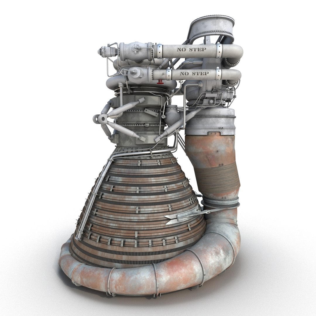 F-1 Rocket Engine 2 3d 3ds