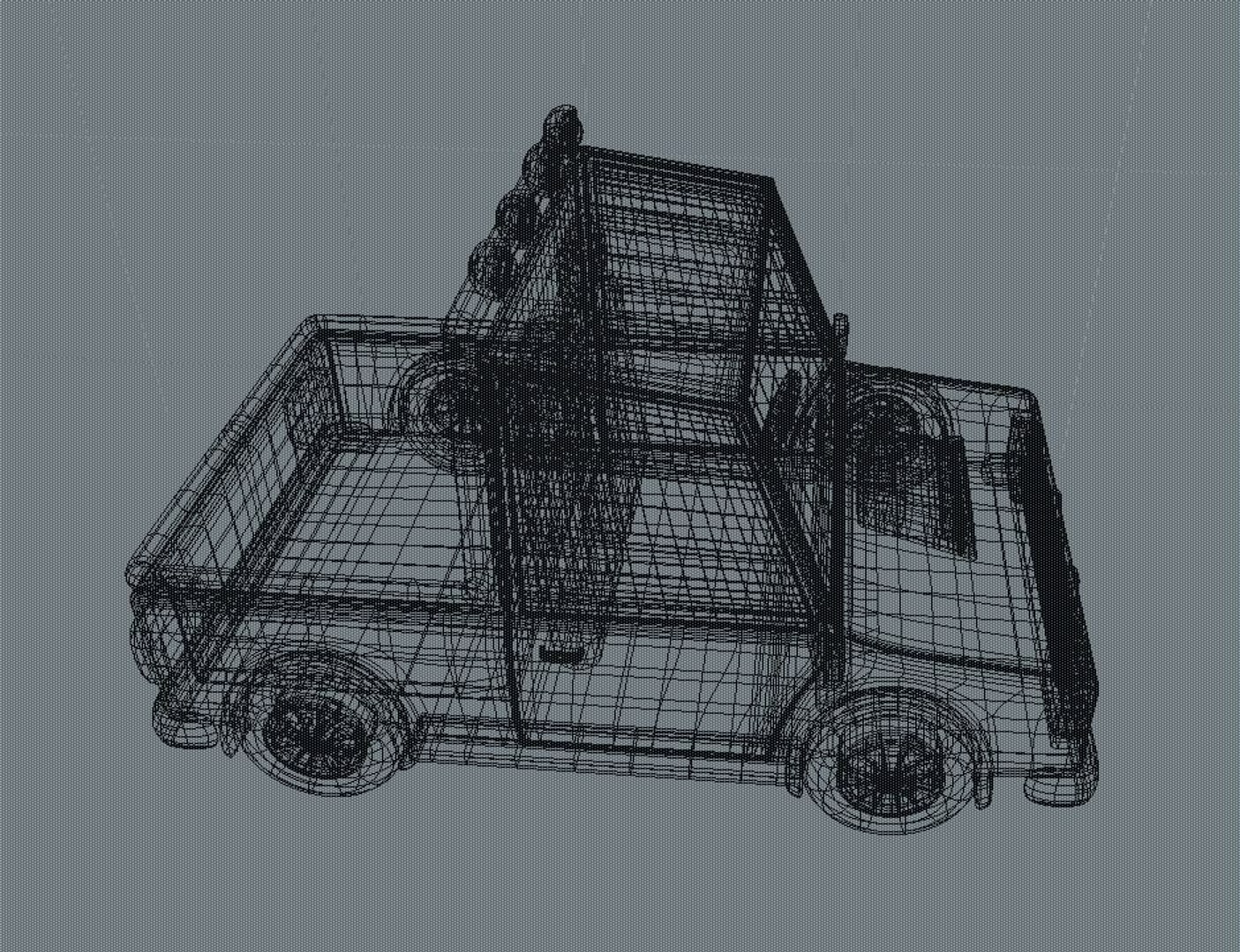 Cartoon pick car 3D model - TurboSquid 1374024