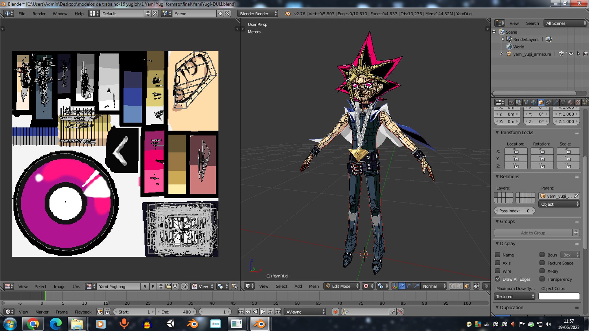 3D Yami Yugi Yugioh Anime Lowpoly 3D Model - TurboSquid 1952435