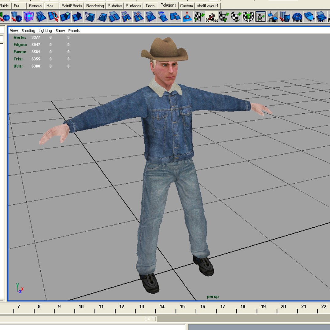 Cowboy Rigged 3d Model