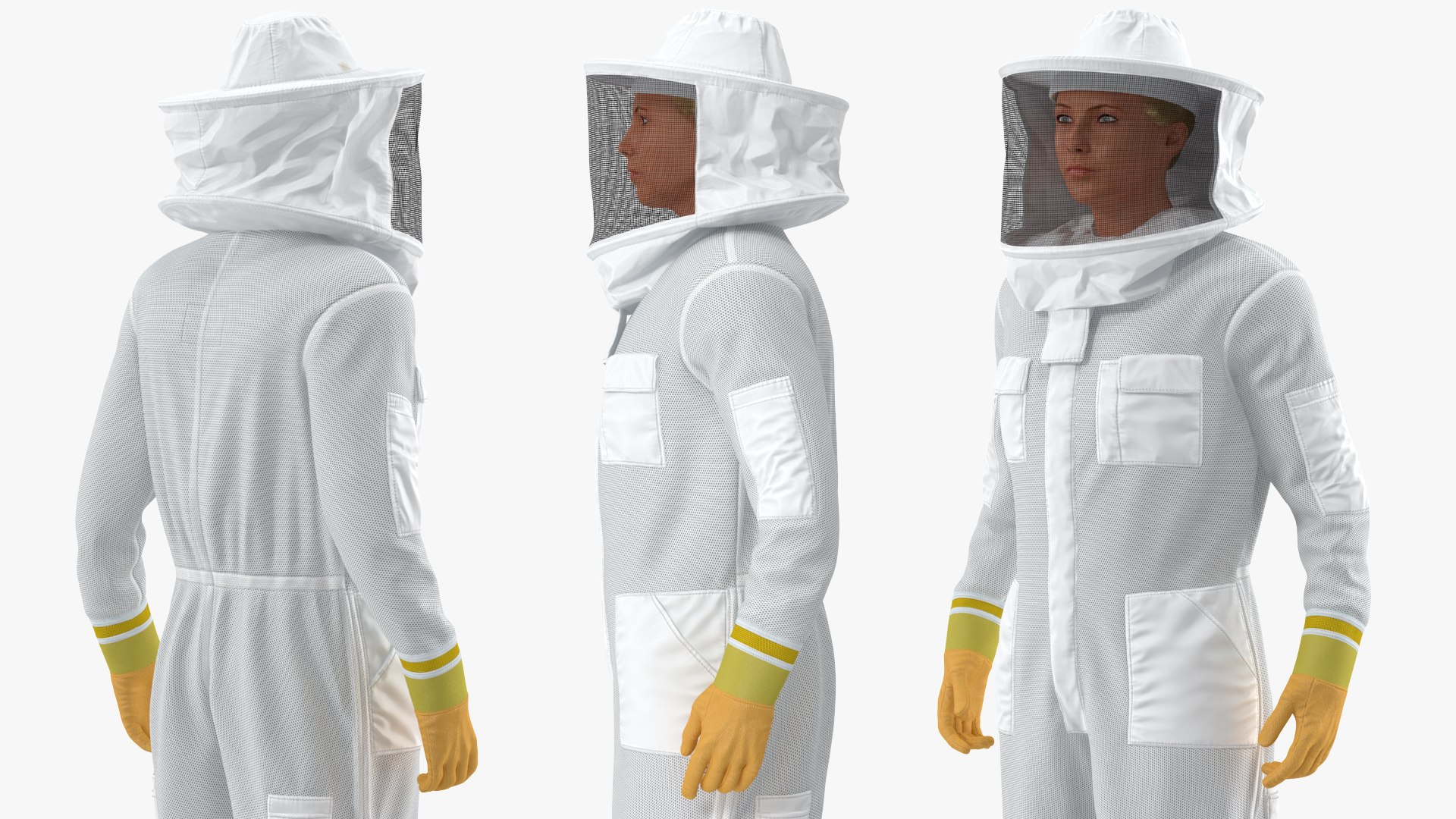 Female Professional Beekeeper Honey Bees 3D Model - TurboSquid 1652216