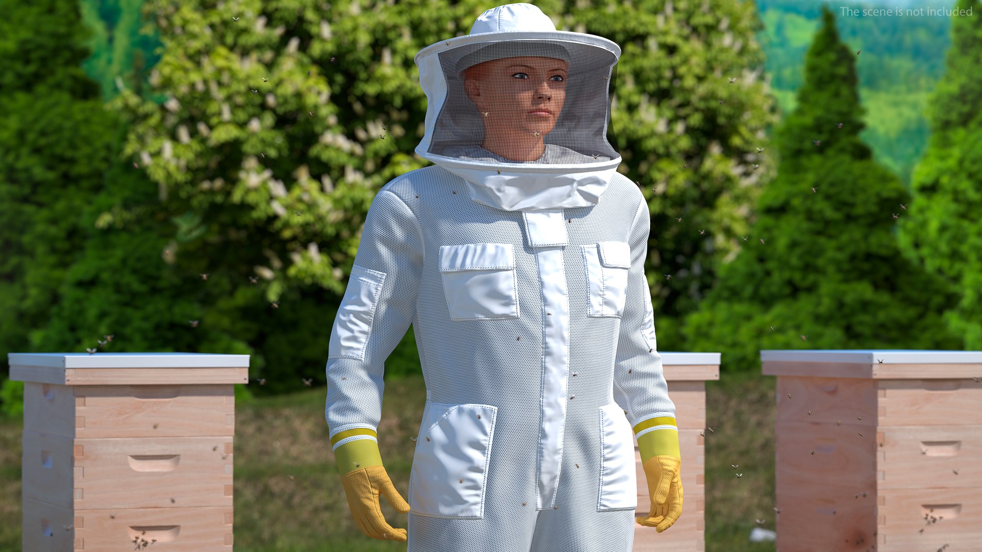 Female Professional Beekeeper Honey Bees 3D Model - TurboSquid 1652216