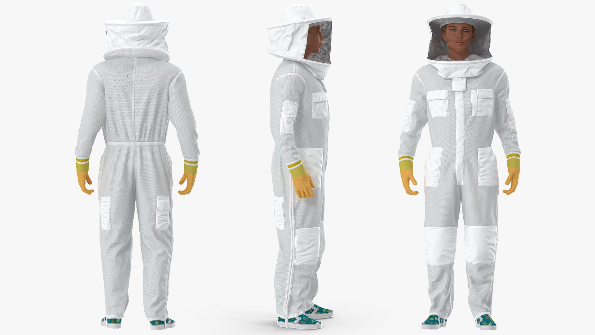 Female Professional Beekeeper Honey Bees 3D Model - TurboSquid 1652216