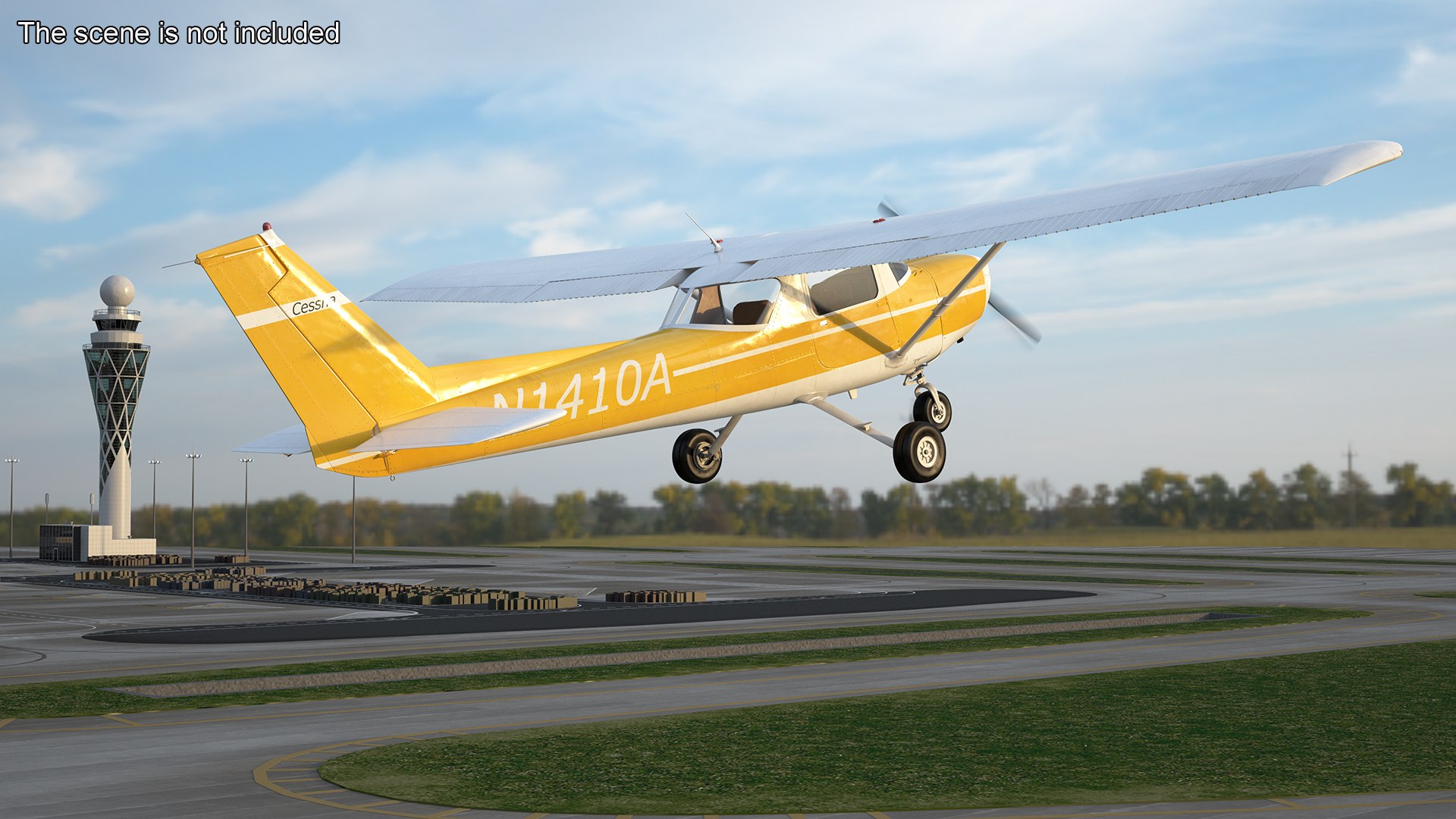 Flight Training Airplane Cessna 150 3D - TurboSquid 2245955