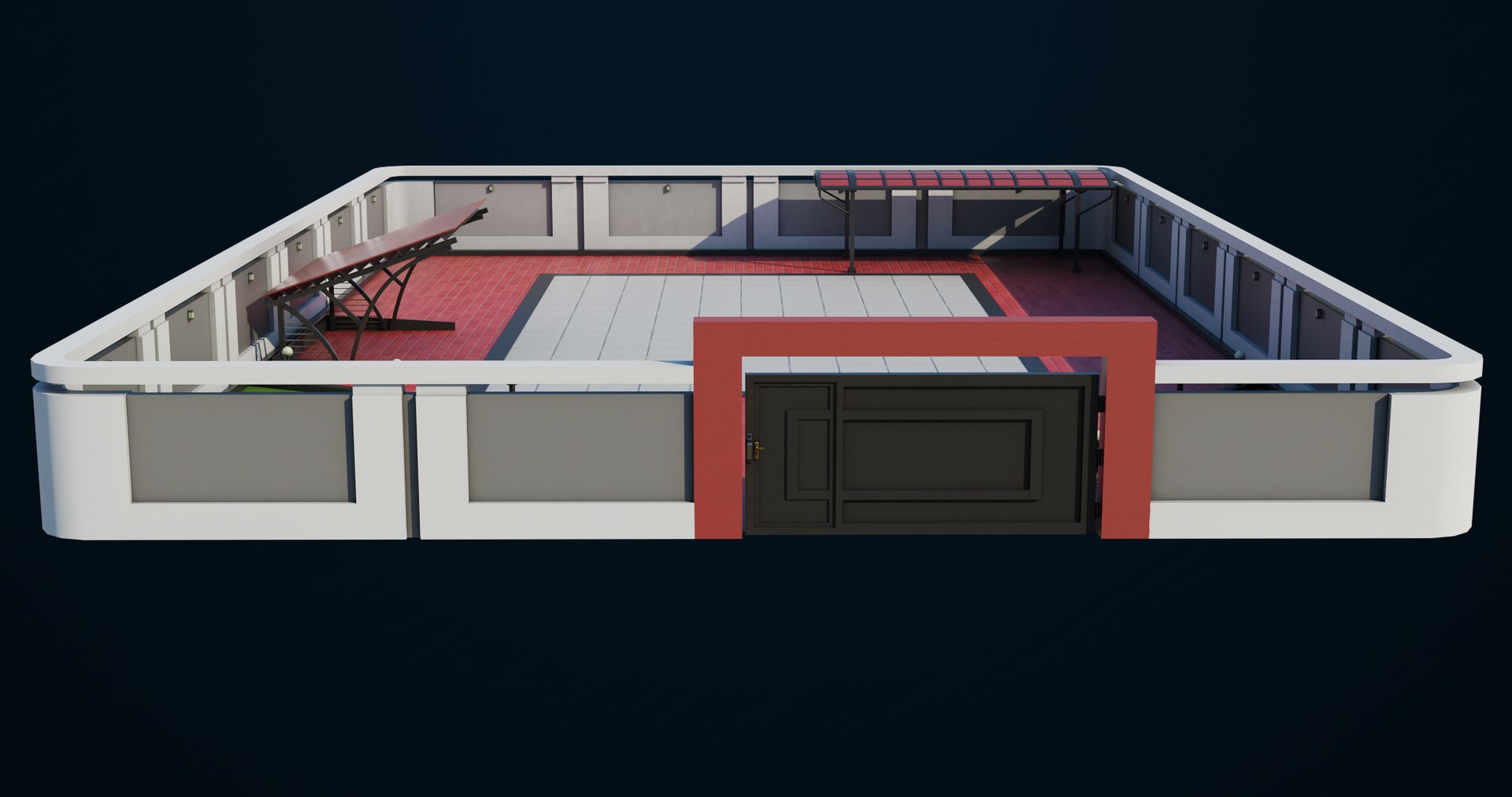 Compound Wall 01 All PBR Unity UE Textures 3D Model - TurboSquid 2030207