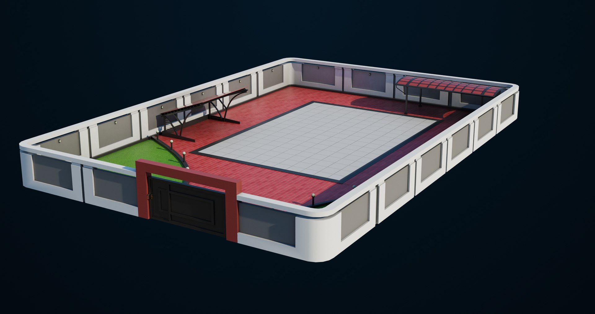 Compound Wall 01 All PBR Unity UE Textures 3D Model - TurboSquid 2030207