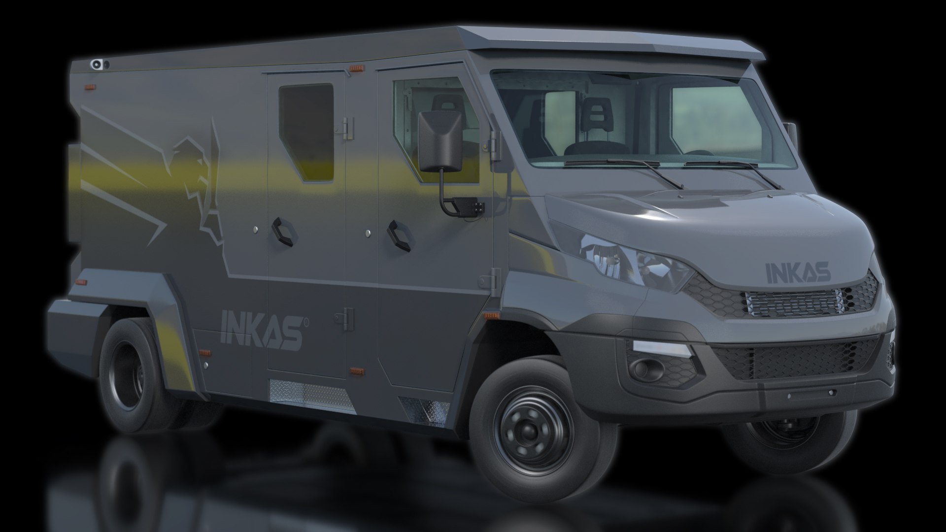 3D INKAS Armored Vehicle Rigged For Maya - TurboSquid 2052677