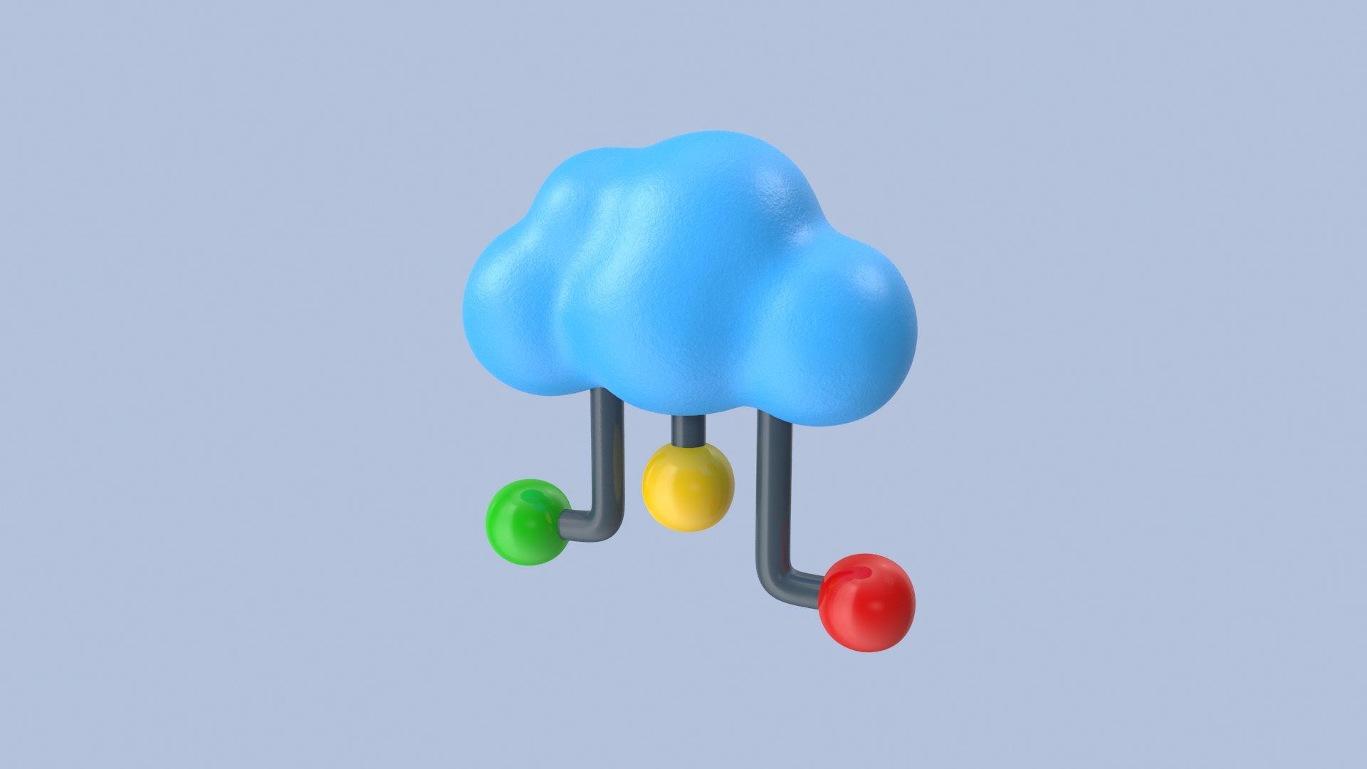 Cloud Data Storage Cartoon Style Model - TurboSquid 2101779