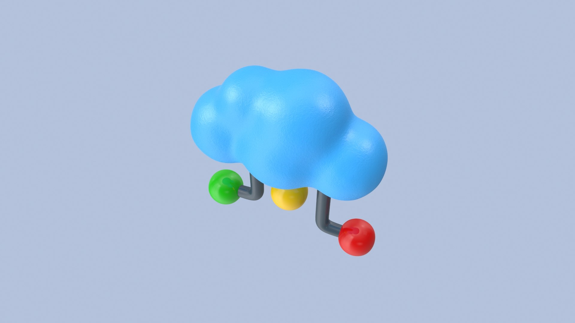 Cloud Data Storage Cartoon Style Model - TurboSquid 2101779