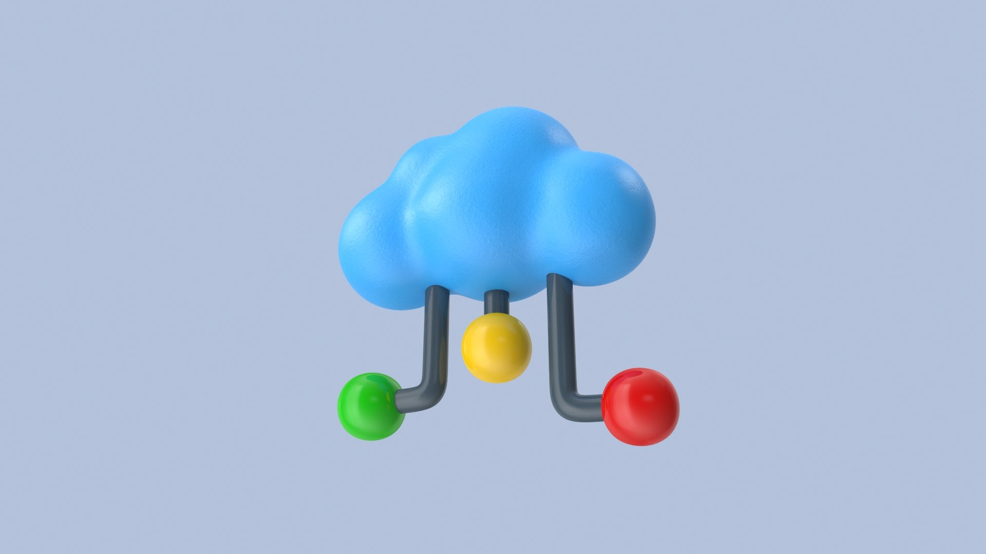 Cloud Data Storage Cartoon Style Model - TurboSquid 2101779