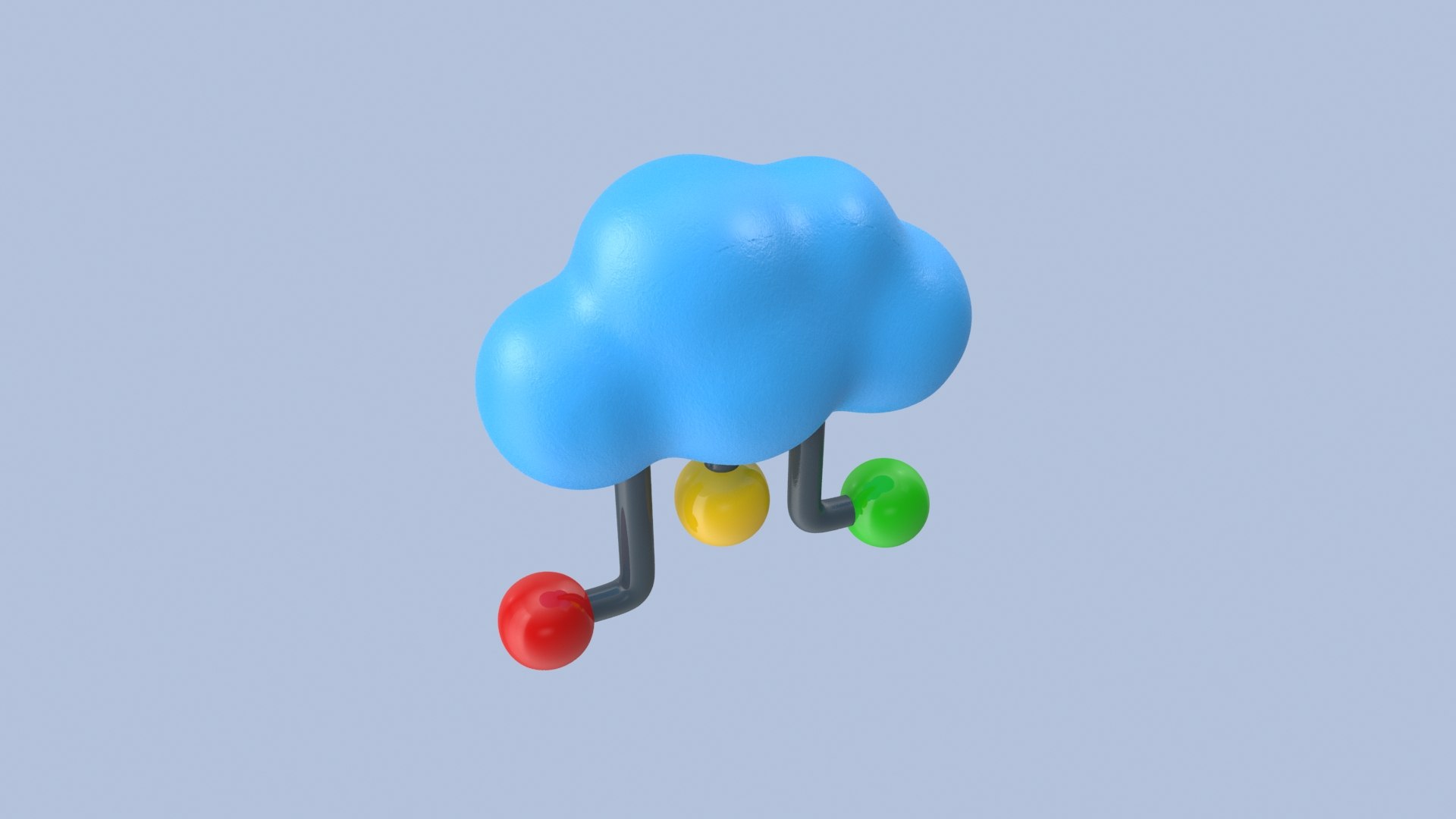 Cloud Data Storage Cartoon Style Model - TurboSquid 2101779