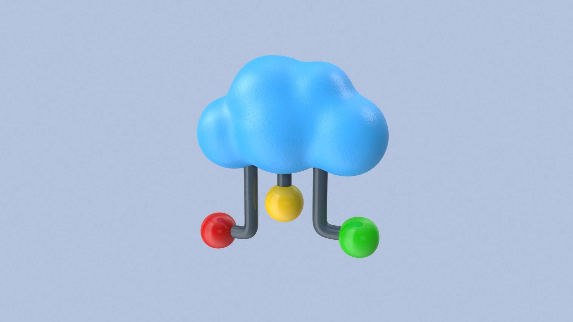 Cloud Data Storage Cartoon Style Model - TurboSquid 2101779