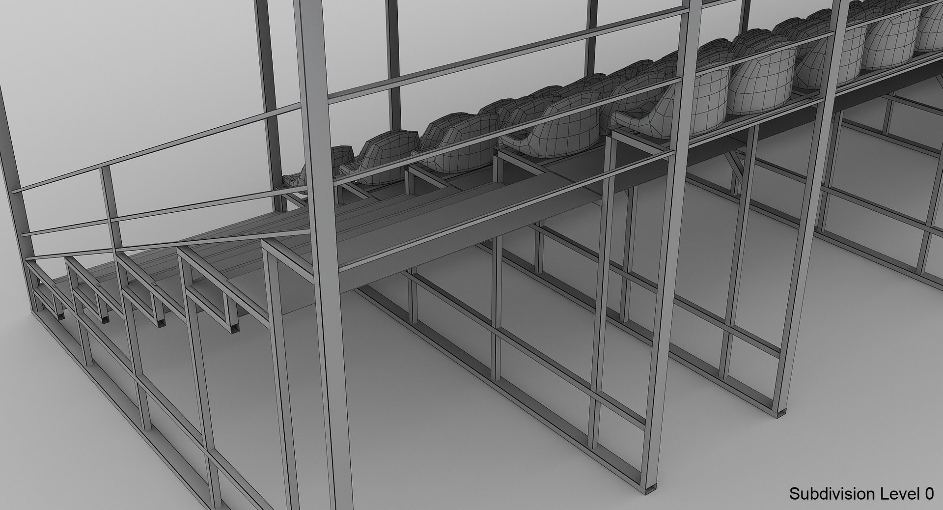 3d Model Bleachers 1
