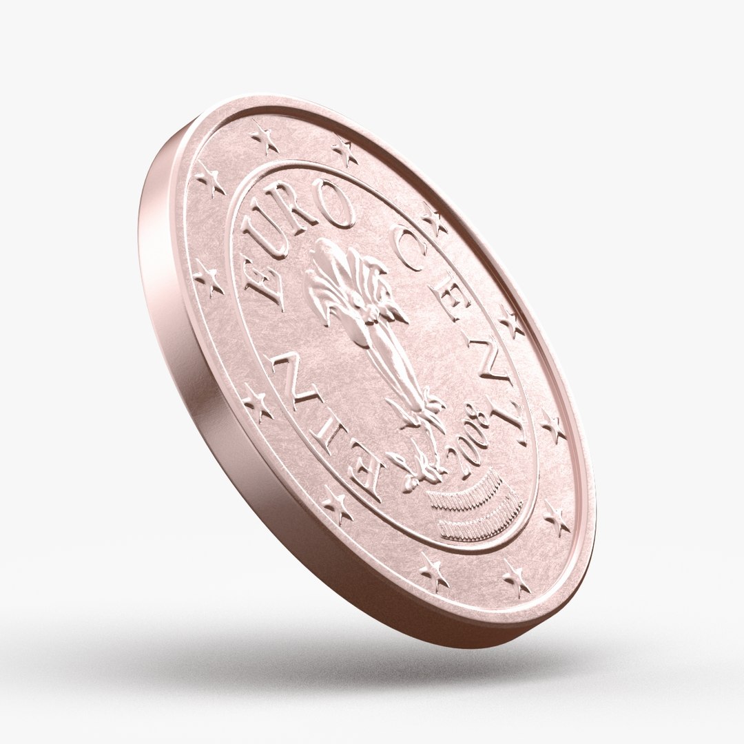 3d euro cent model