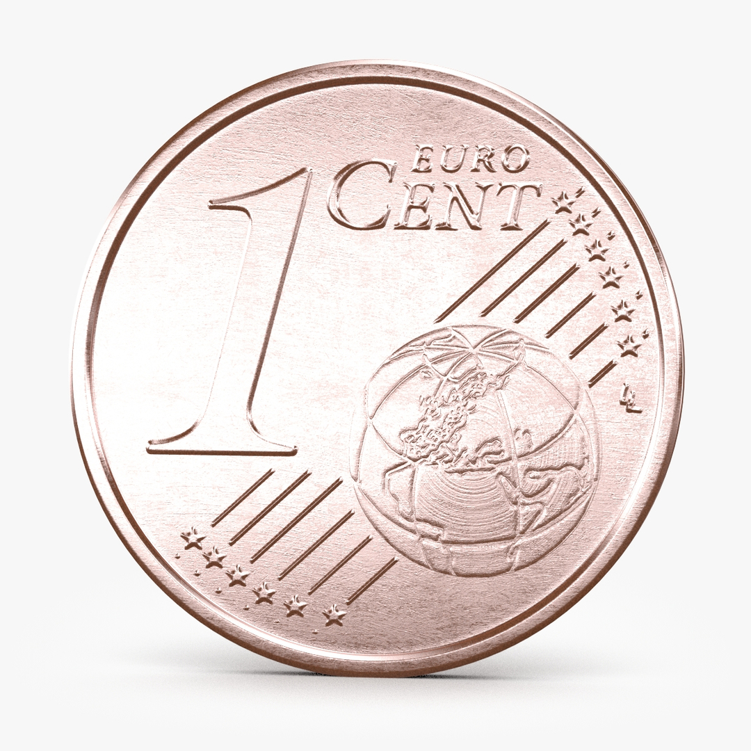 3d euro cent model