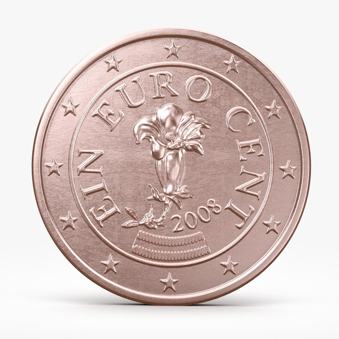 3d euro cent model