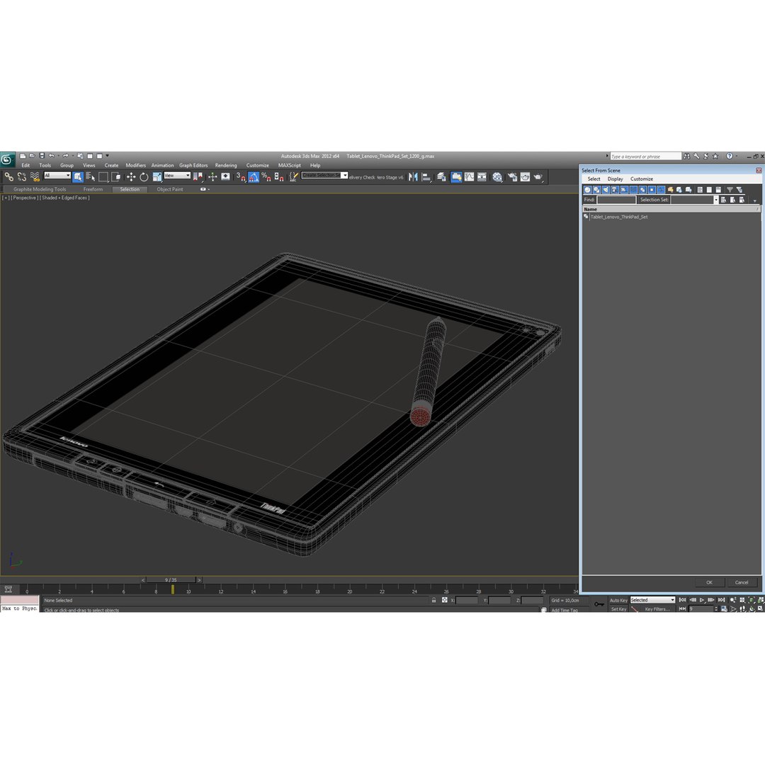 3d model tablet lenovo thinkpad set