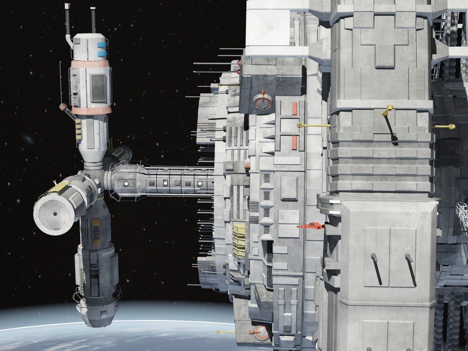 3d model generic sci-fi space station