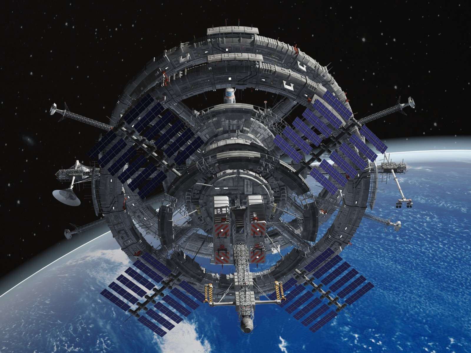 3d model generic sci-fi space station