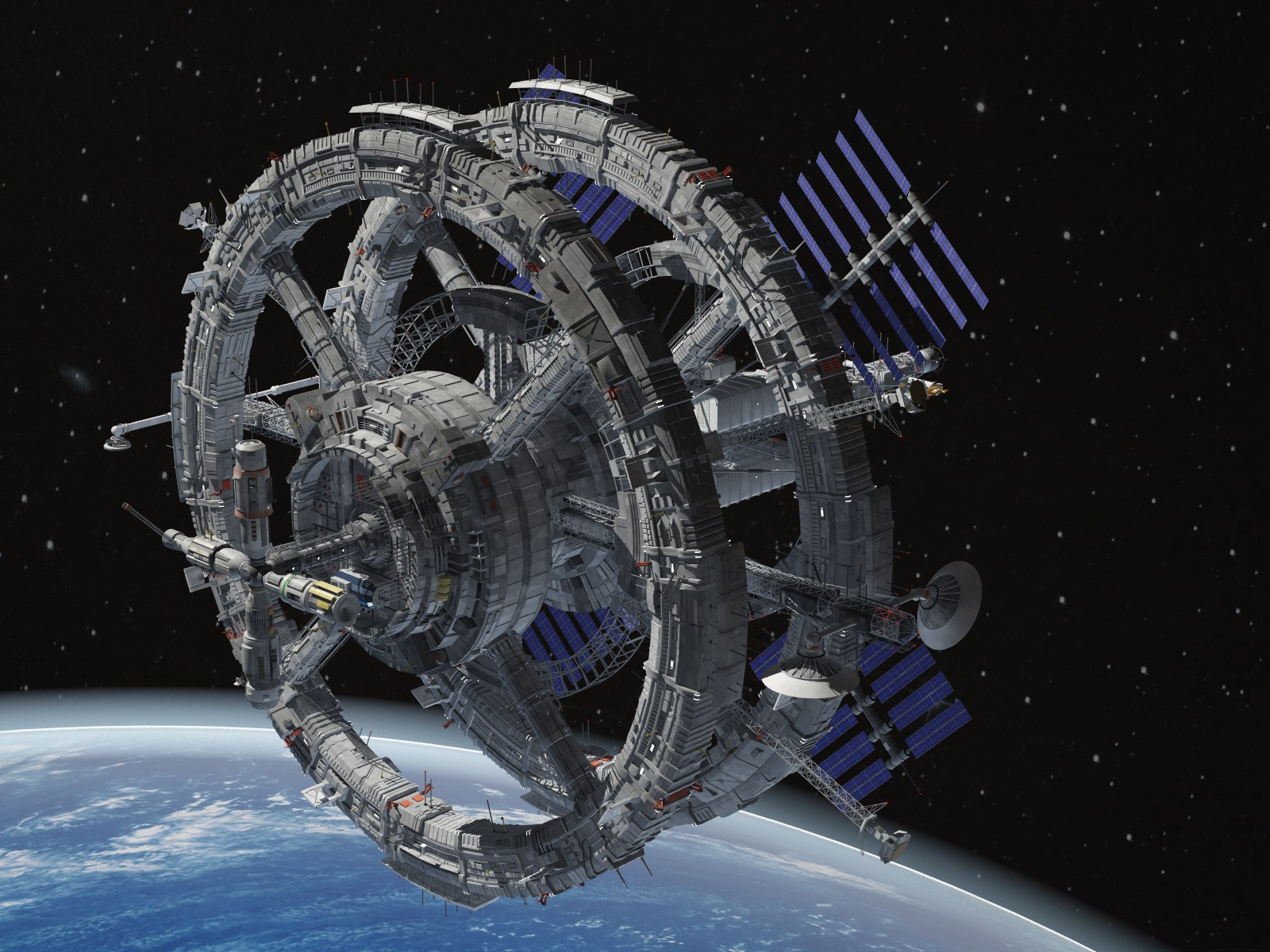 3d model generic sci-fi space station