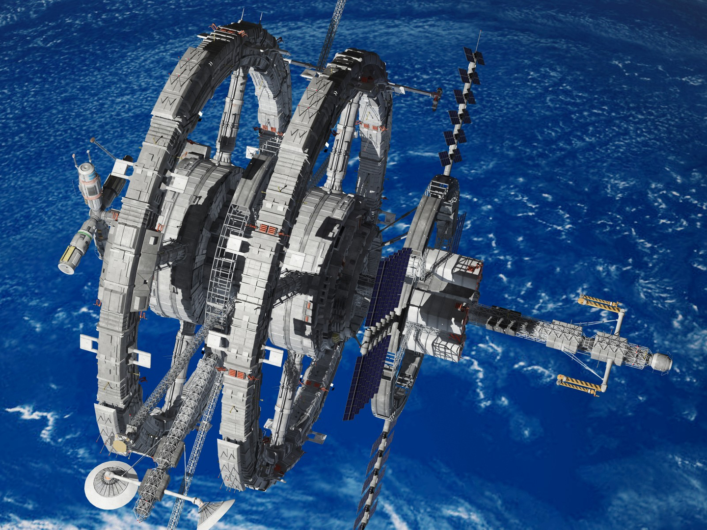 3d model generic sci-fi space station